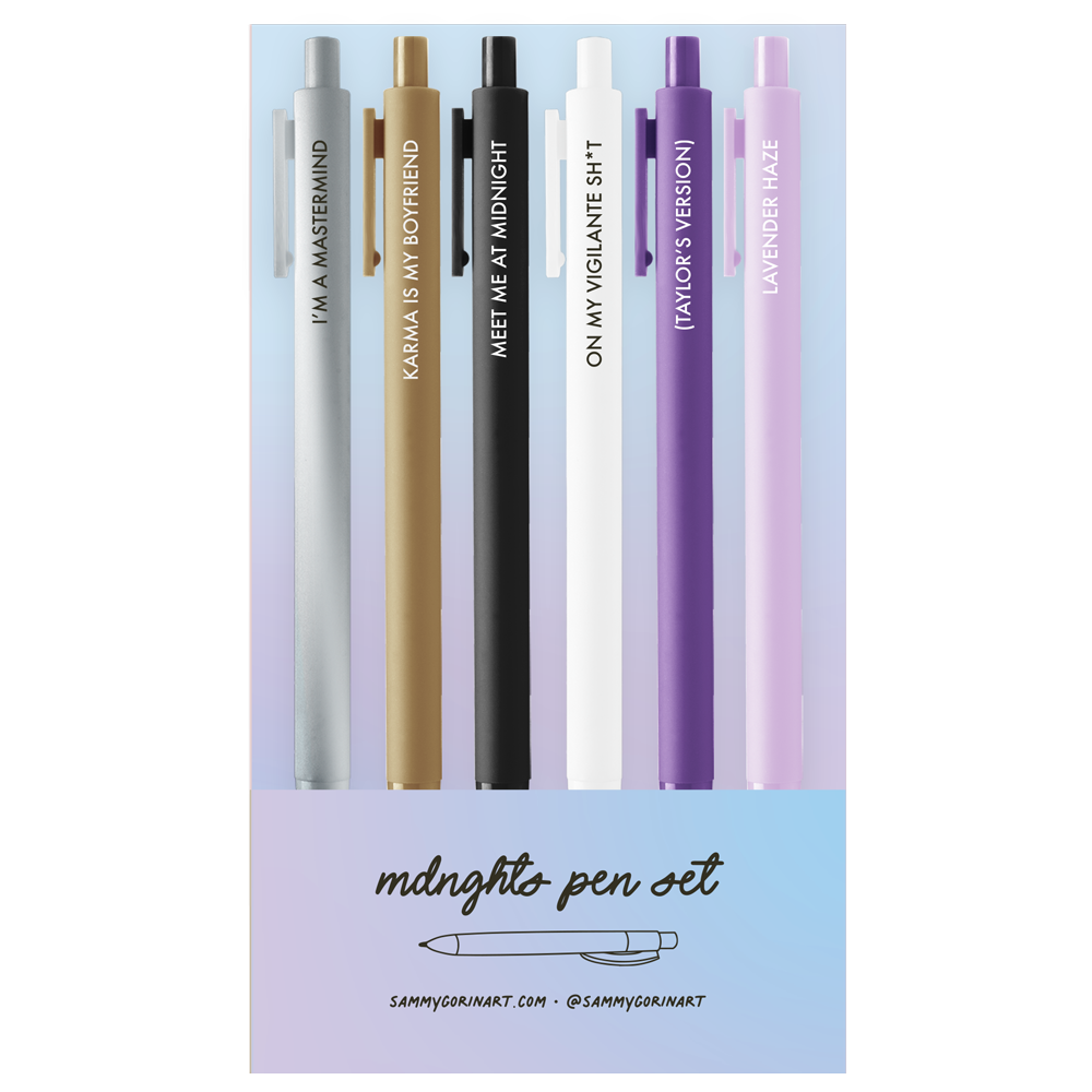 MDNGHTS 6-Pen Set, Taylor Swift, Pen Set – The Art of Giving